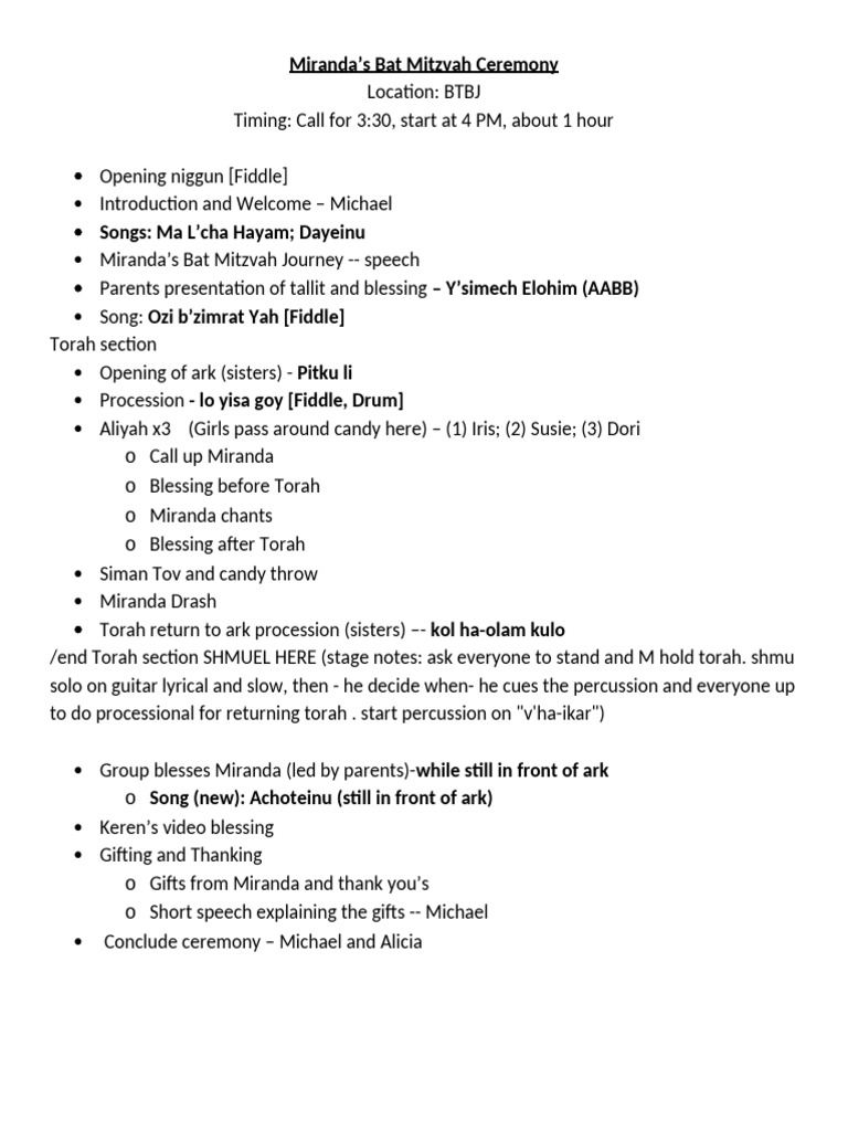 Ceremony Outline v2.0 | PDF