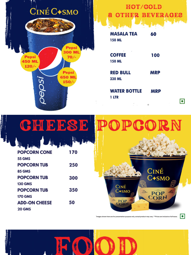 Cine Cosmo Menu | PDF
