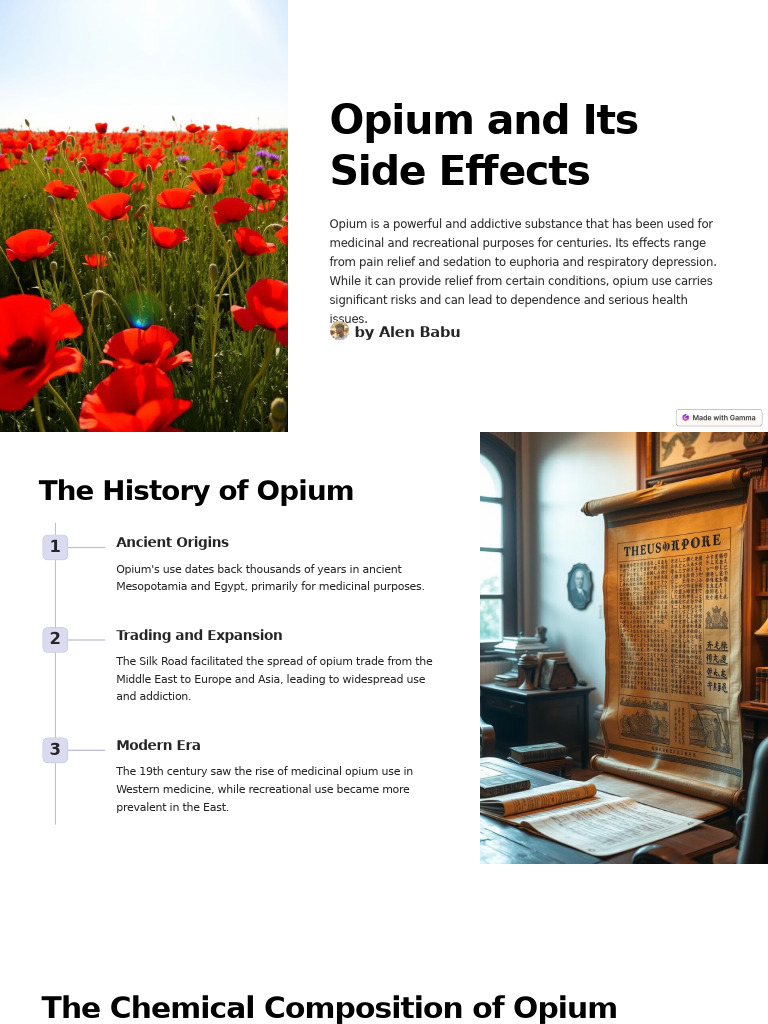 Opium-and-Its-Side-Effects | PDF | Opium | Morphine