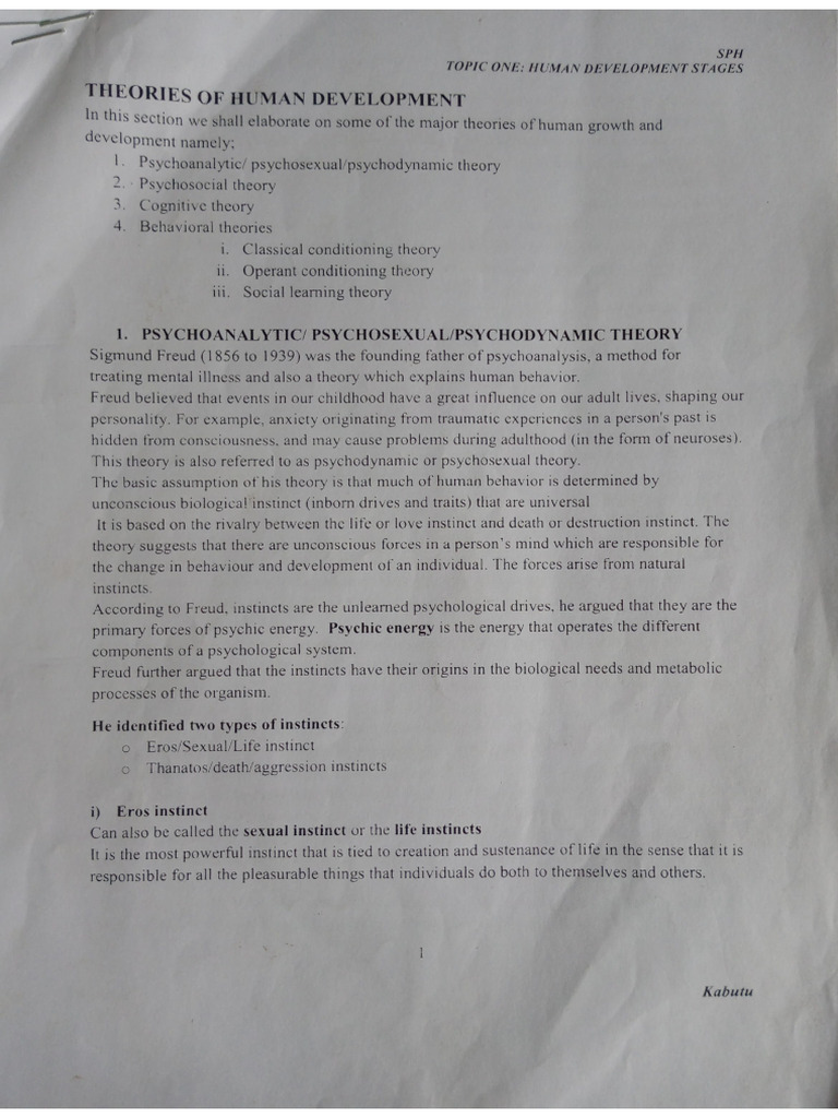 Child Care Notes On Child Development | PDF