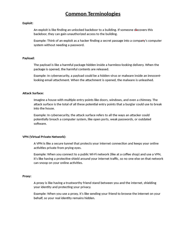 Common-Terminologies | PDF | Malware | Security