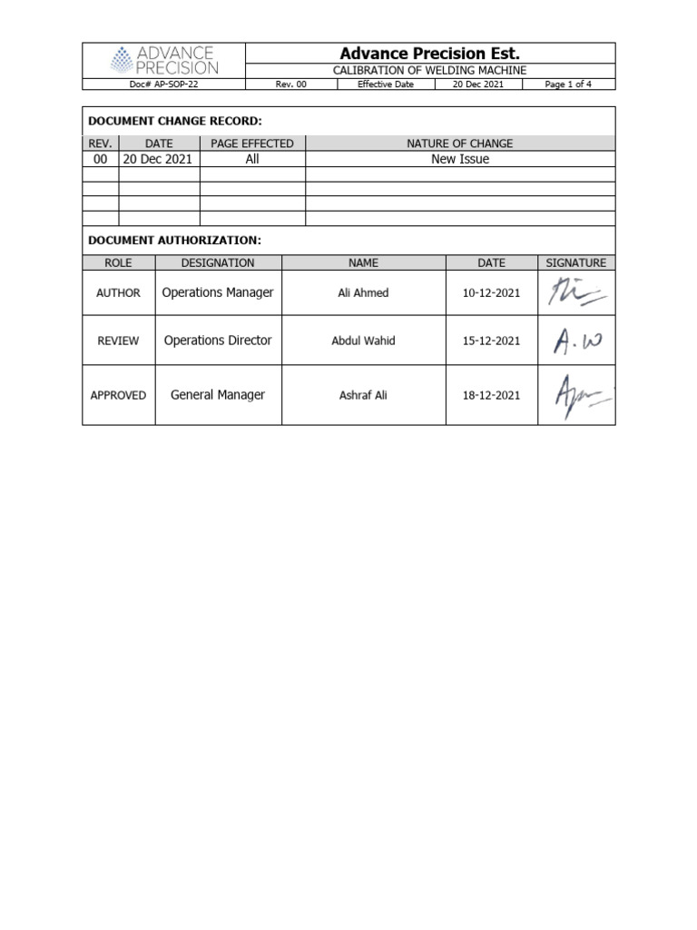 Welding Machine Calibration Guide | PDF | Power Supply | Electrical ...