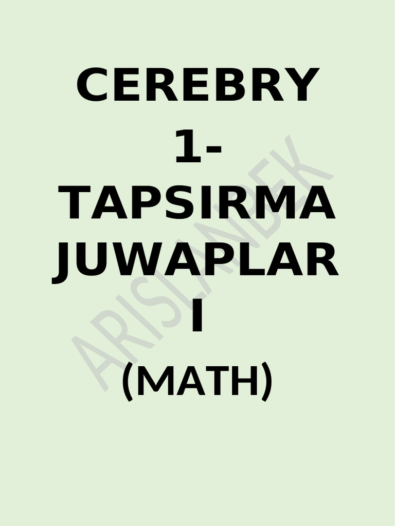 Cerebry 8 KL 1 Tapsirma | PDF