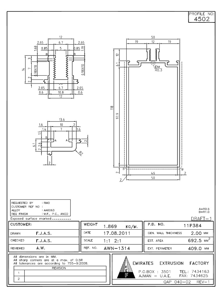 4502 Al45003 Curtain Wall 50x106 e02 Data Sheet | PDF