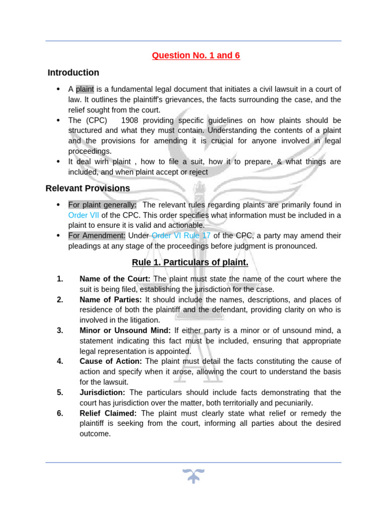 Civil procedure code | PDF | Lawsuit | Pleading