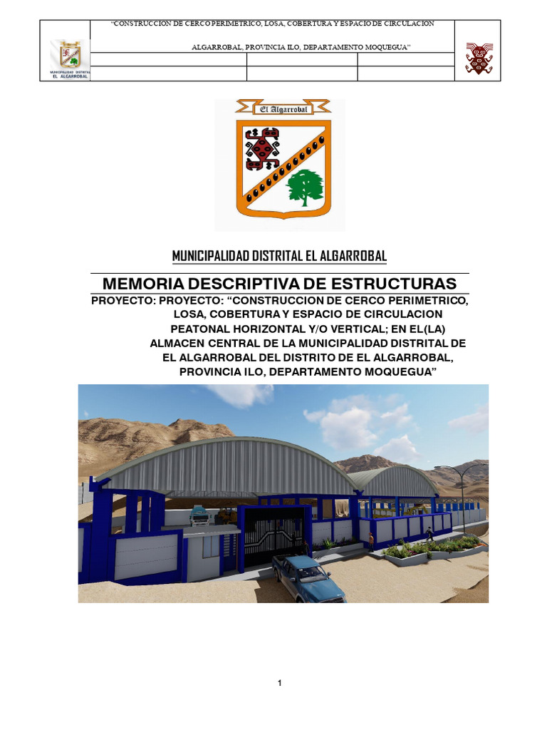 Memoria - Descriptiva Estructuras | PDF | Fundación (Ingeniería) | Ingeniería estructural