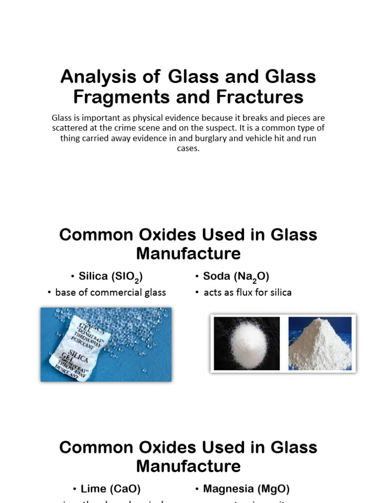 Analysis of Glass and Glass Fragments and Fractures | PDF | Glasses ...