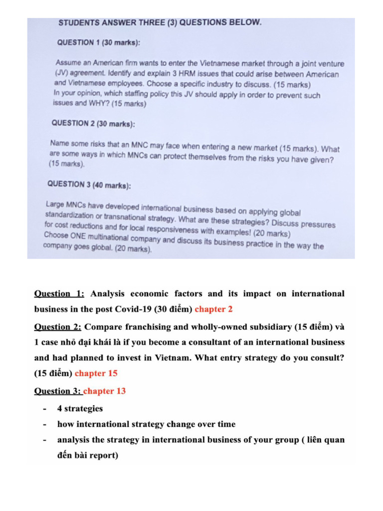IB Final Questions (2) | PDF