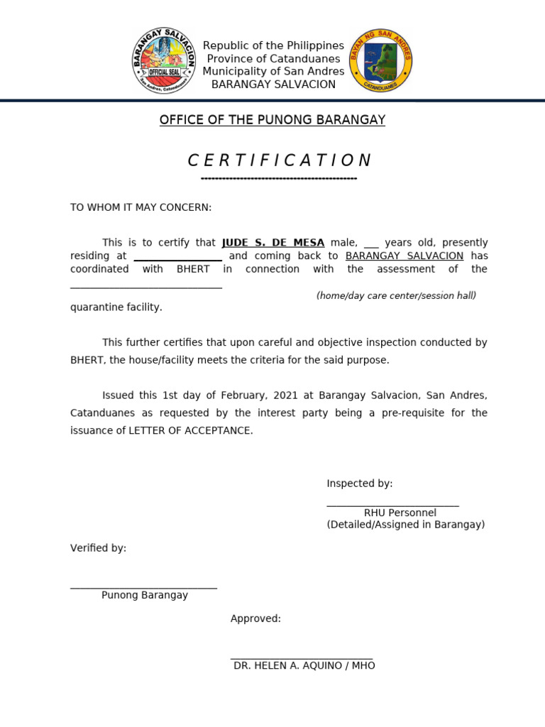 certification with bhert | PDF