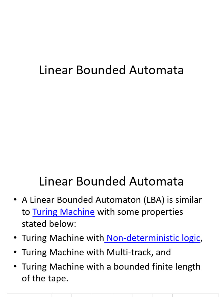 Linear bounded automata | PDF | Automata Theory | Mathematical Logic