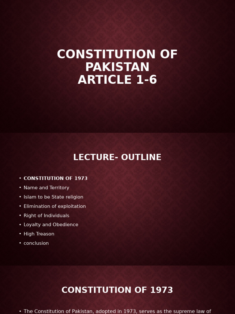 Constitution of Pakistan | PDF | Parliament Of Pakistan | Pakistan