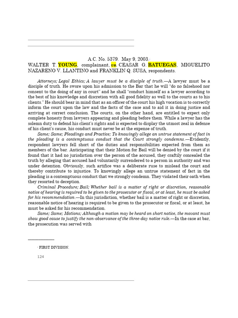 young v batuegas | PDF | Prosecutor | Bail