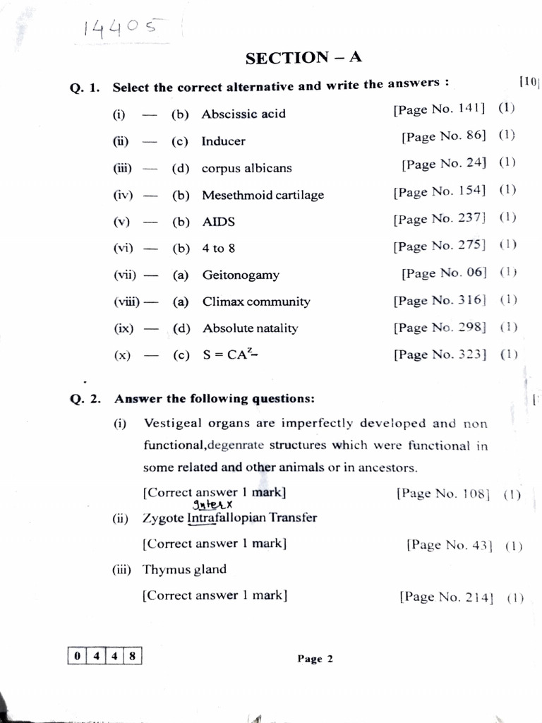 2024 HSC Biology Question Paper Solutions | PDF | Ploidy | Fertilisation