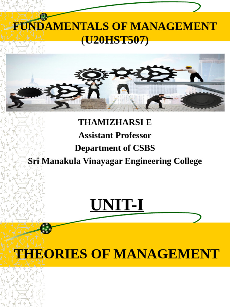 FOM UNIT - I | PDF | Economies | Business