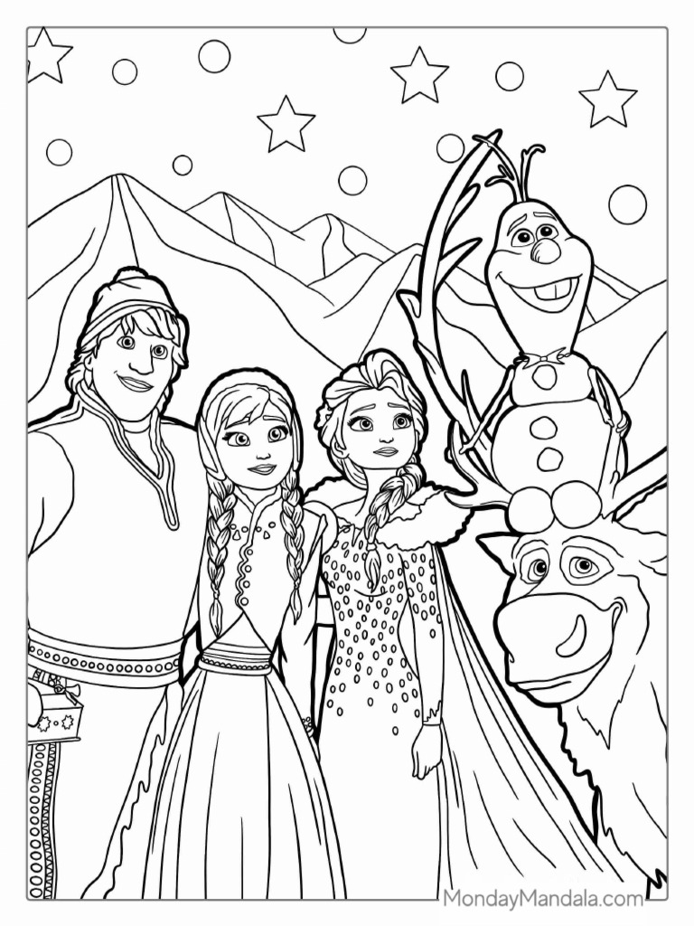 Frozen Character To Color | PDF