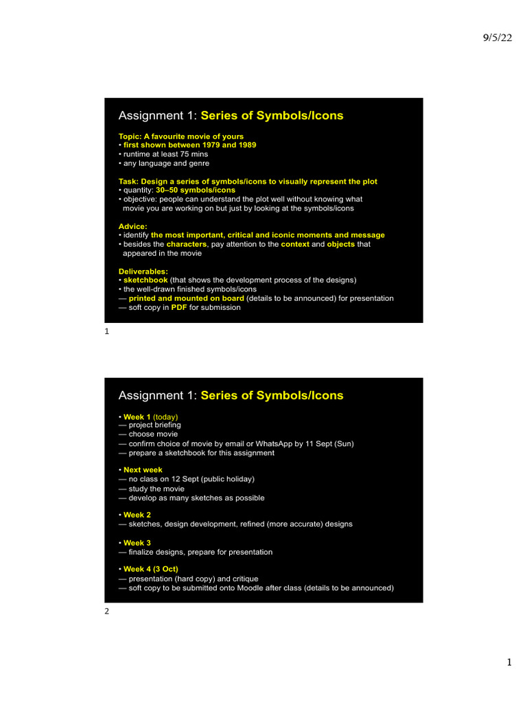 Assignment 1 Brief | PDF