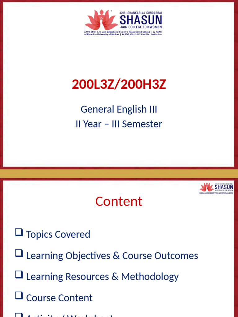 General English III Overview | PDF