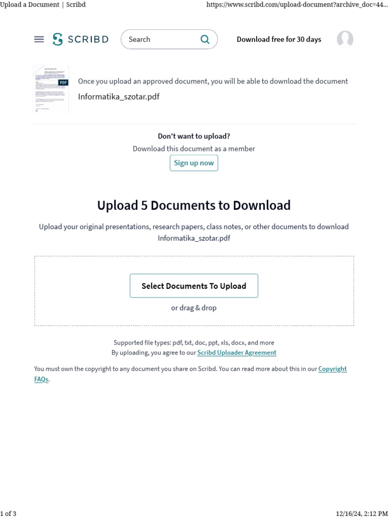 Upload A Document - Scribd | PDF | Scribd | Web 2.0