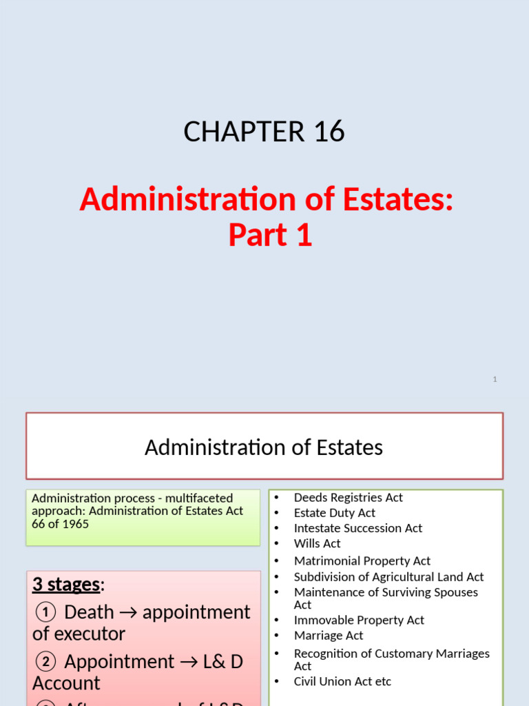 Estate Administration Process Overview | PDF | Justice | Crime & Violence