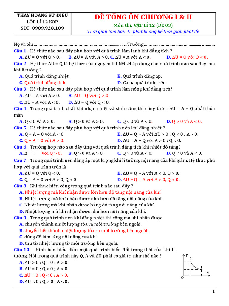 9. ĐỀ ÔN TẬP SỐ 03.Ptkl | PDF