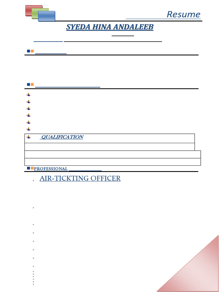 Syeda Hina's Professional Resume | PDF