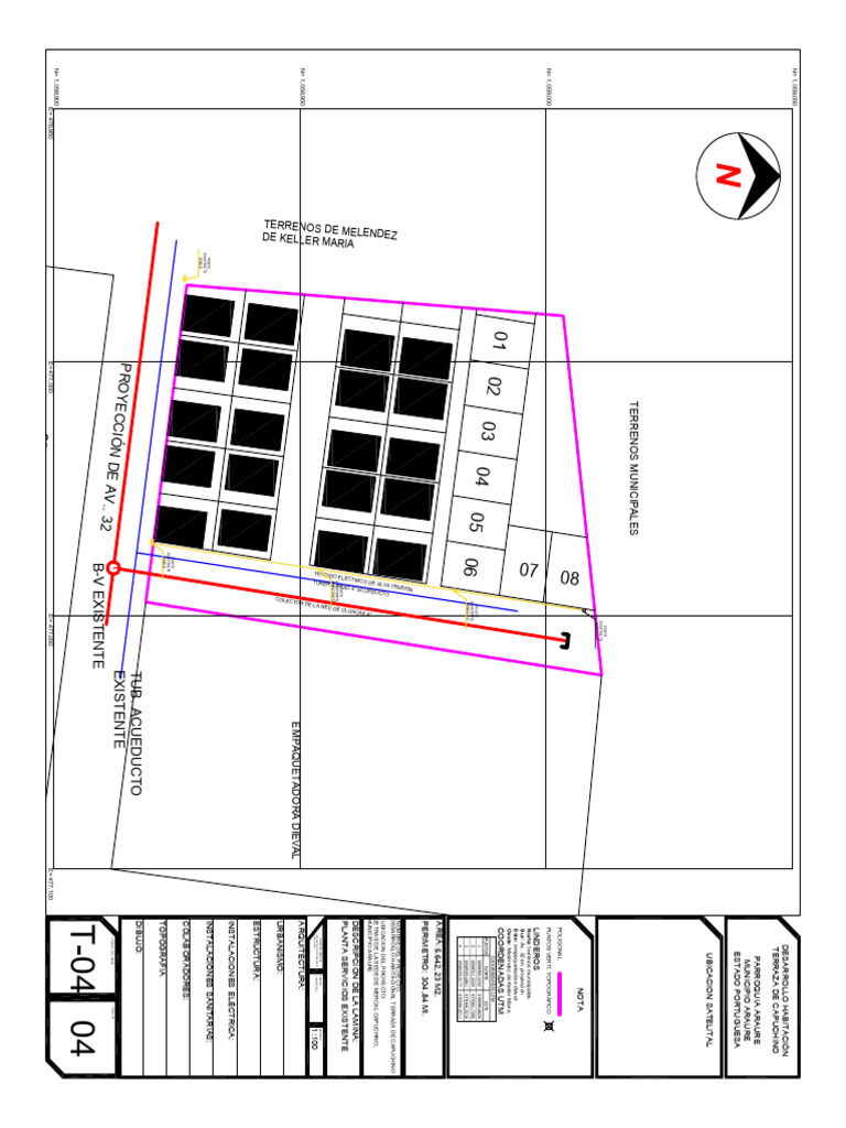 Planta de Servicios Existente | PDF | Tecnología geográfica | Cartografía