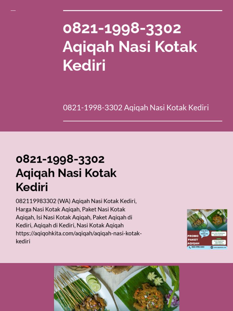 _51. 0821-1998-3302 Aqiqah Nasi Kotak Kediri-1 | PDF
