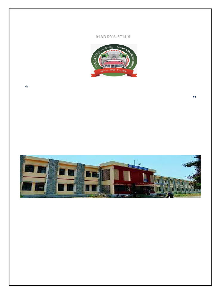 Rakshi Teju Mandya University | PDF
