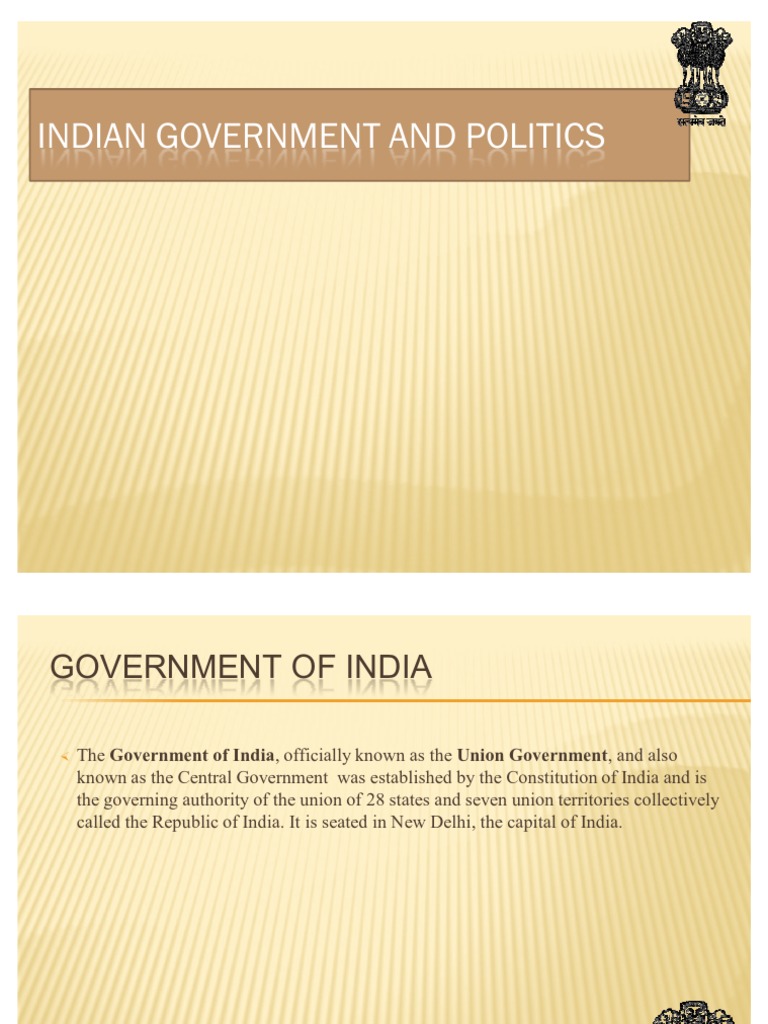 Indian Government and Politics | PDF | Government Of India | Government ...