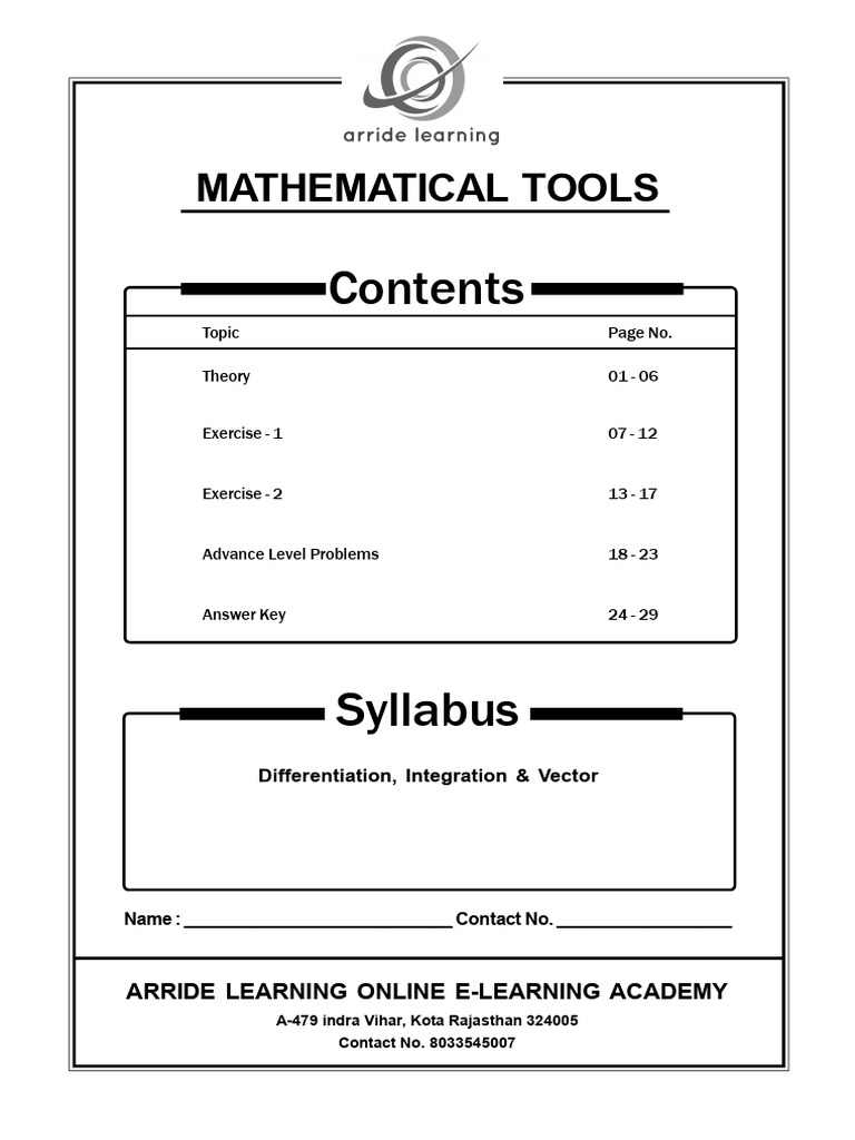 MATHEMATICAL TOOLS. | PDF | Euclidean Vector | Trigonometry