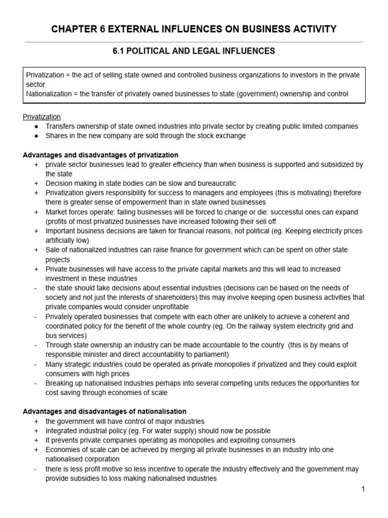 Ch. 6 A Level Business - 9609 | PDF | Employment | Exports