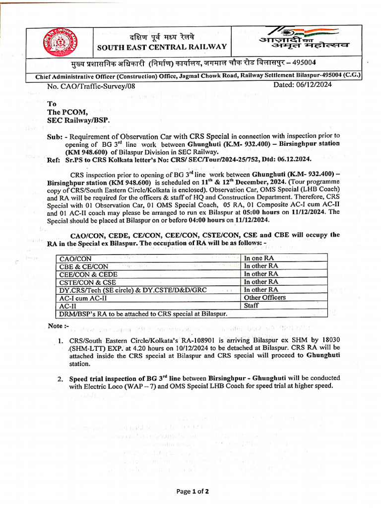 CRS Inspection 11-12-24 | PDF CRS Inspection 11-12-24 | PDF