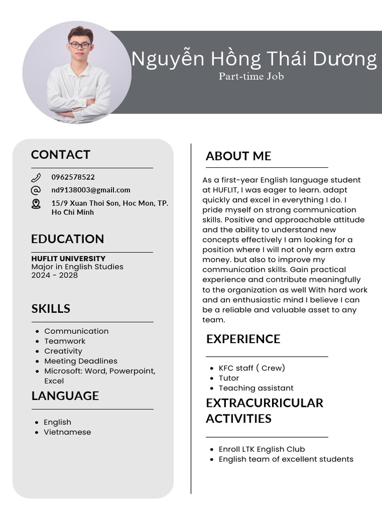 Grey White Minimalist CV Resume | PDF