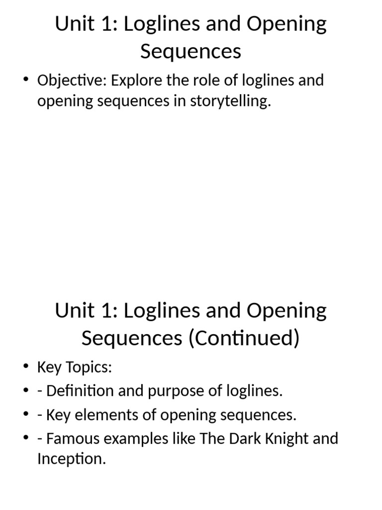 Storytelling Essentials: Loglines & Dialogue | PDF