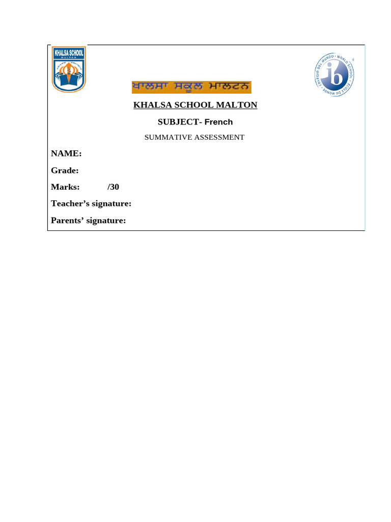 Grade 4 Test | PDF