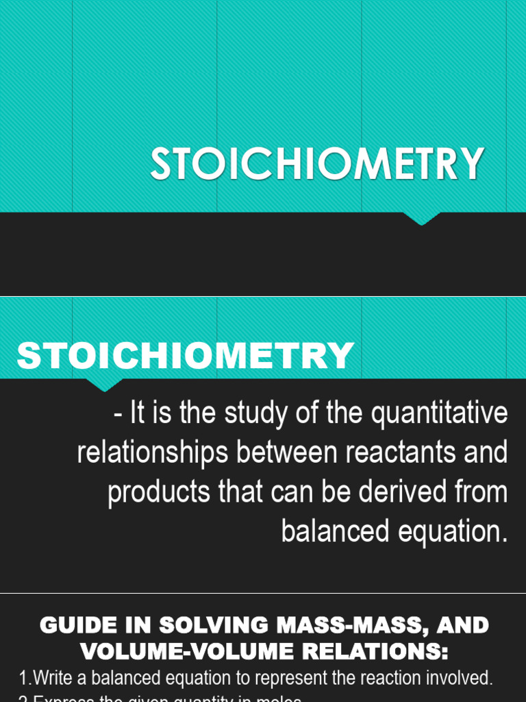 Finals Stoichiometry | PDF