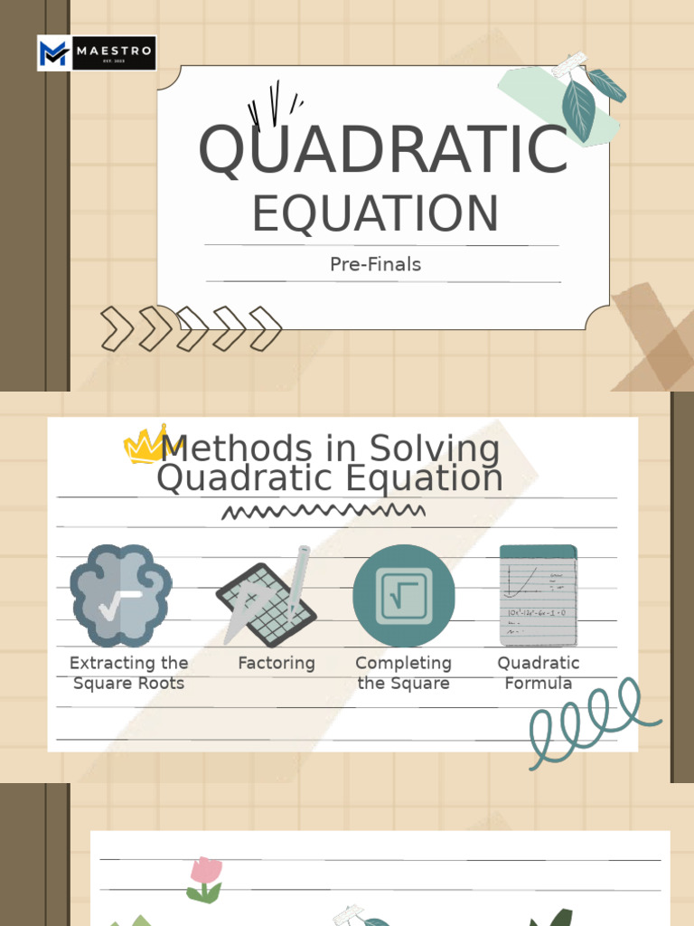 Lesson-6-Quadratic-Equation | PDF | Quadratic Equation | Factorization