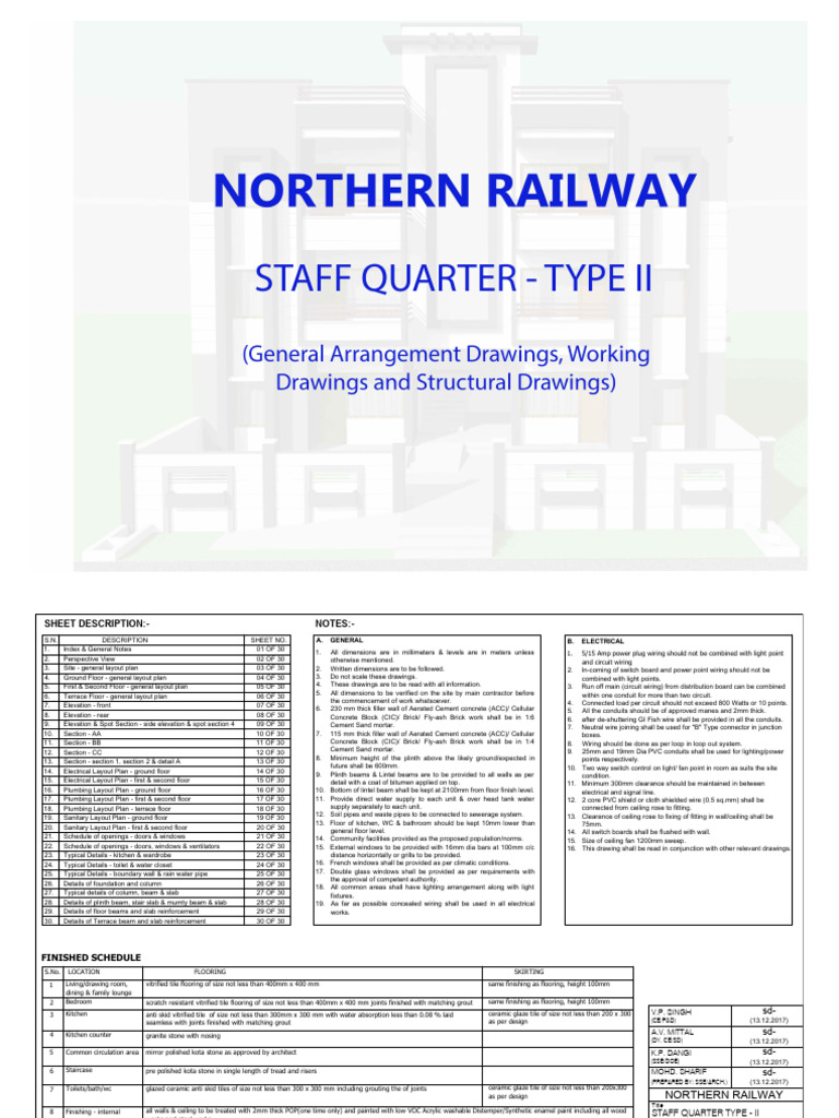 Staff Quarter Type II Layout Plans | PDF | Tile | Flooring