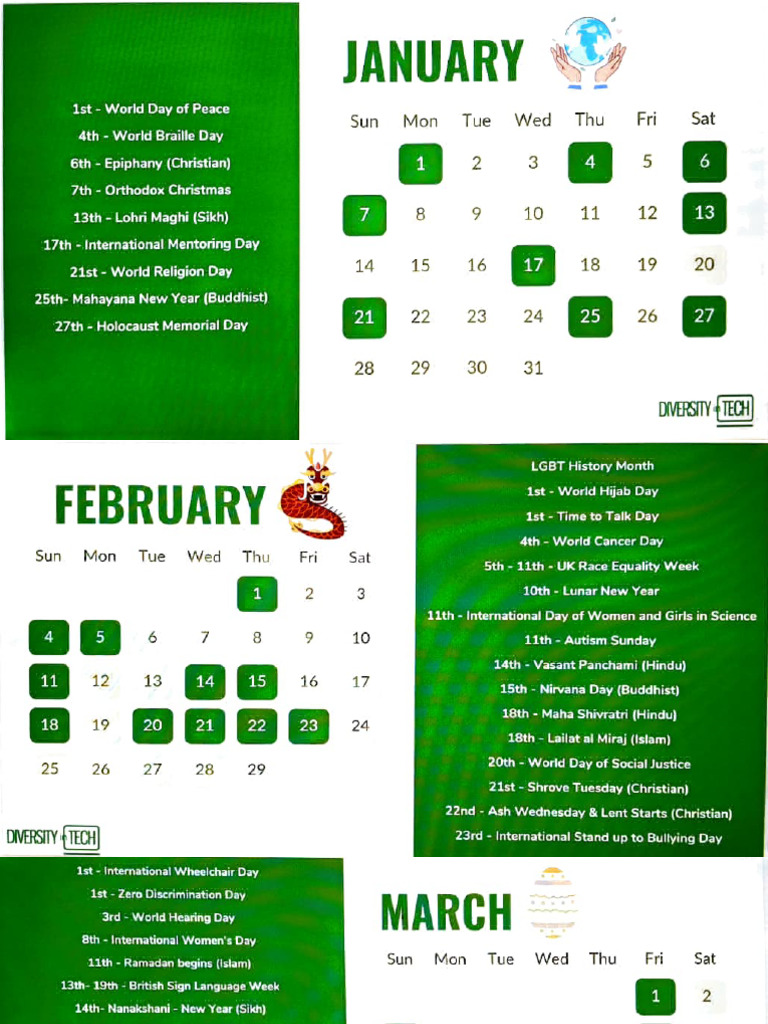 Diversity in Tech DI Calendar 2024 | PDF