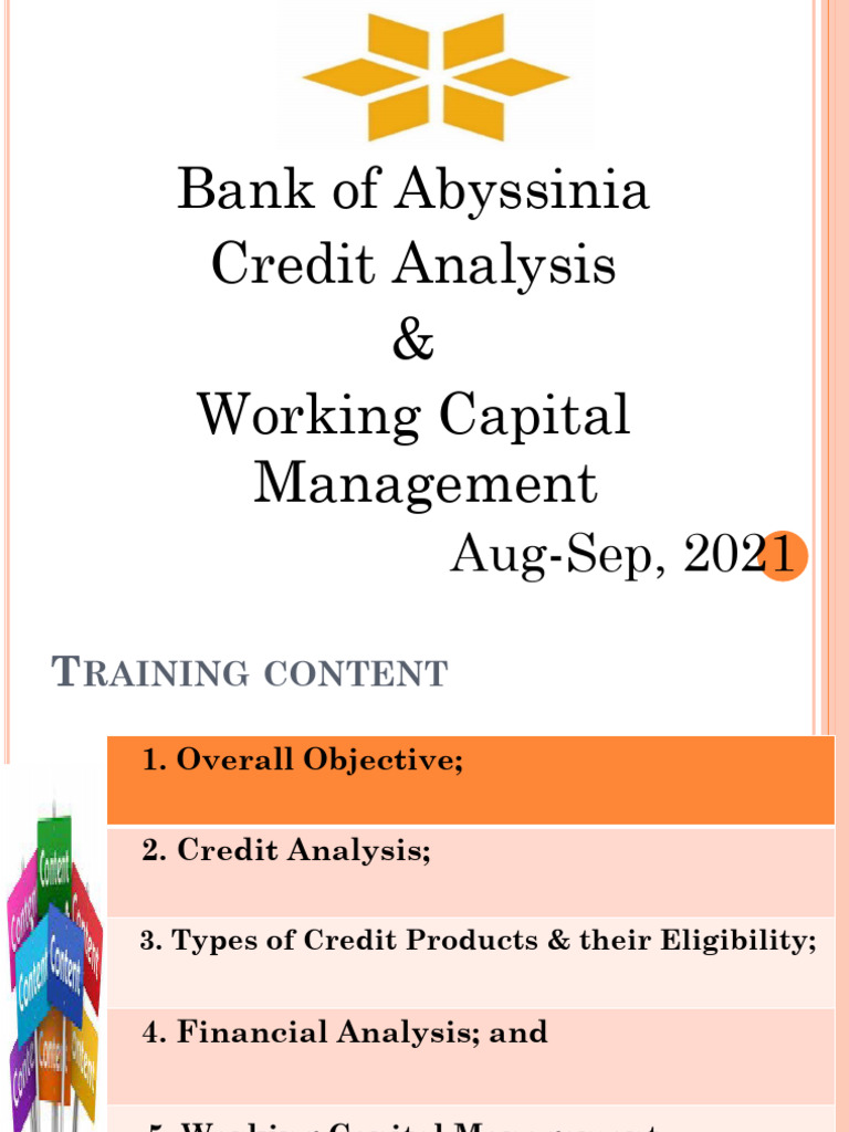 Credit Analysis WC Part I | PDF | Loans | Line Of Credit