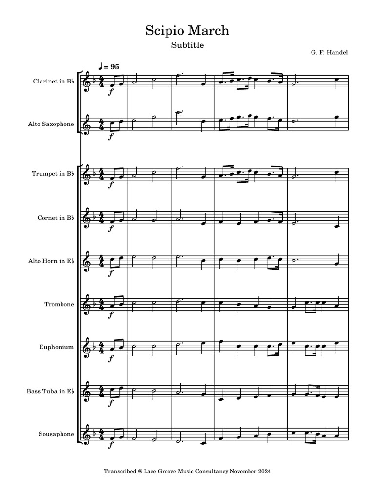 Scipio March For USLBB-Score - and - Parts | PDF | Music Production ...