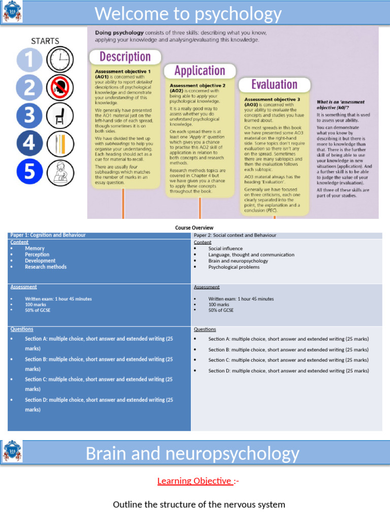 GCSE Psychology Course Overview | PDF | Neuropsychology | Nervous System