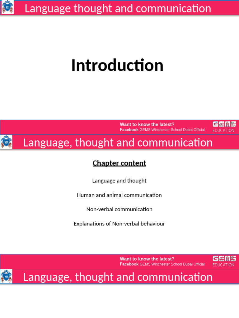 Language Thought and Communication | PDF | Thought | Nonverbal Communication