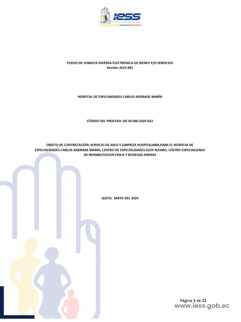 PLIEGO | PDF | Subasta | Hospital