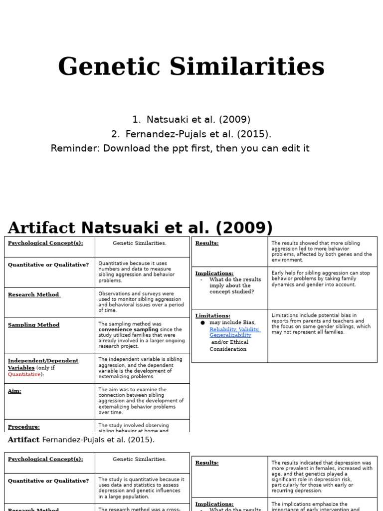 Genetic Similarities Copy Copy | PDF | Quantitative Research | Sampling ...