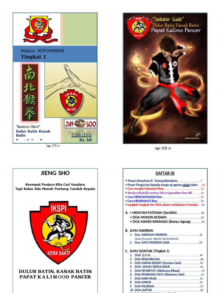 Doa dan Jurus IKS.PI Kera Sakti | PDF