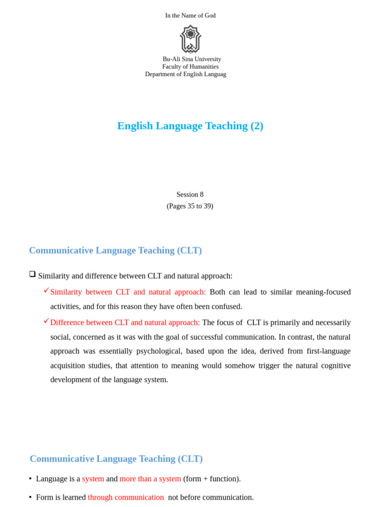 English Language Teaching | PDF