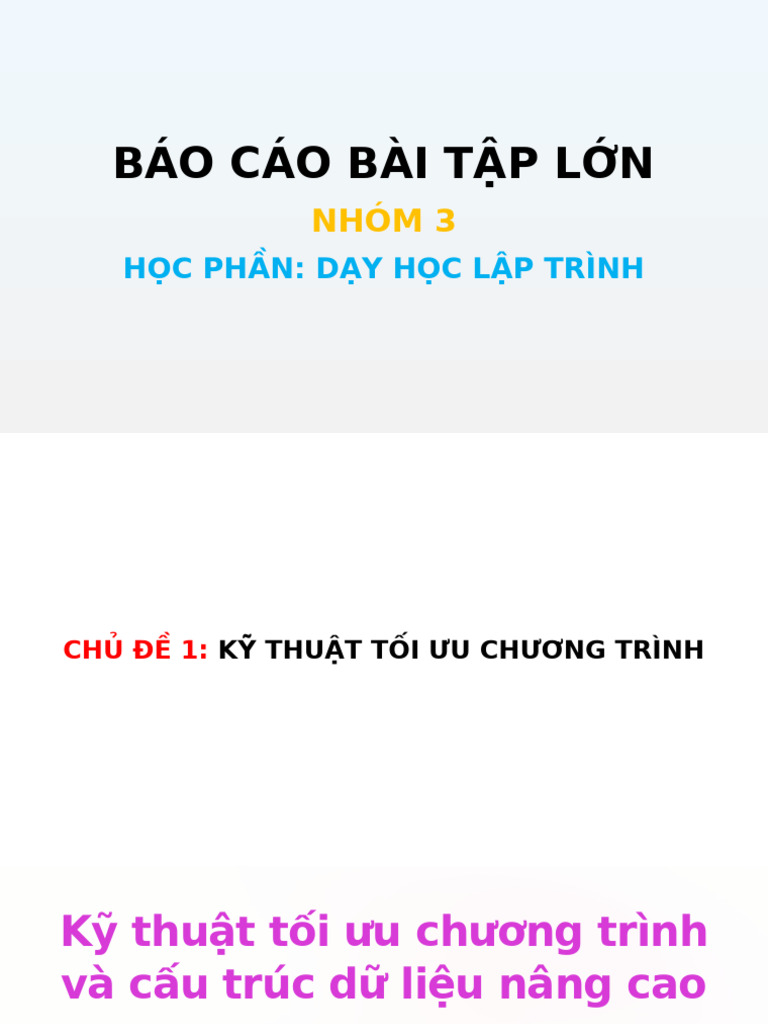 Bao Cao Bai Tap Lon Nhom 3 DHLT | PDF