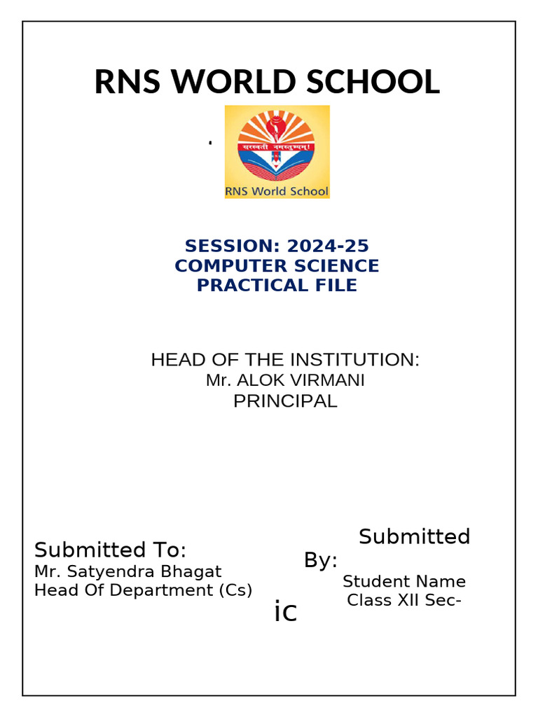 Front Pages Class - XII | PDF
