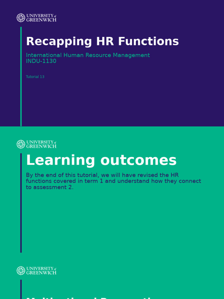 Tutorial 13 - HR Functions Recap Links to Report | PDF | Human Resource ...